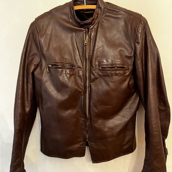 Brooks | Jackets & Coats | Vintage Mens Brooks Leather Motorcycle ...